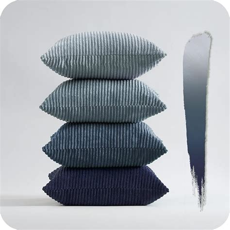Topfinel Blue Cushion Covers 50cm X 50cm Winter Sofa Bed Colorful