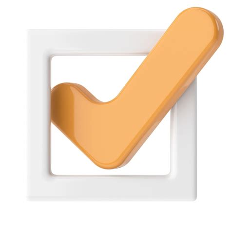 Premium Photo Check Mark Checkbox 3d Illustration