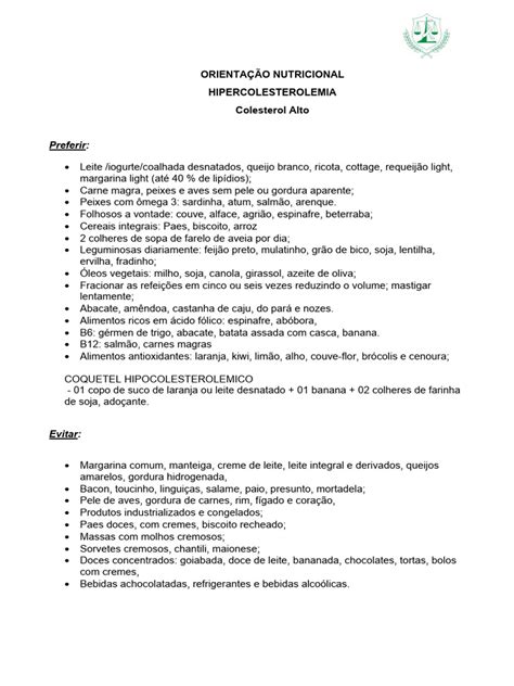 Hipercolesterolemia Colesterol Alto Pdf