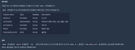 프로그래머스 Sql 조건에 맞는 도서 리스트 출력하기