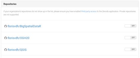 set up zenodo github integration floris vanderhaeghe