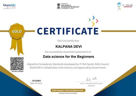 kalpana devi on linkedin nasscom futureskillsprime datascience datasciencejourney techcareers