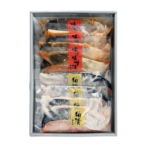 秋鮭の味噌漬・粕漬詰合せ 新潟 村上 塩引鮭塩引き鮭の通販 永徳 鮭乃蔵