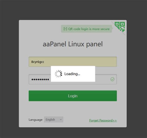 Stuck On Loading When Login Aapanel Free Hosting Control Panel One Click Lamp Lemp