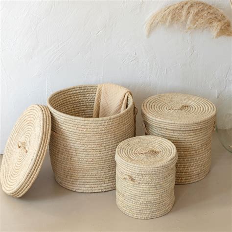 Panier De Rangement Avec Couvercle Le Joli Shop