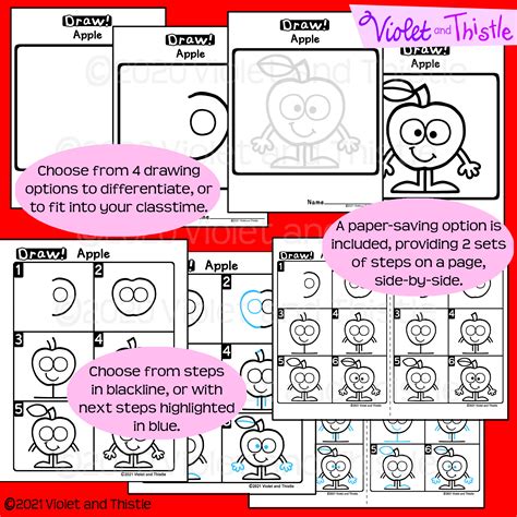 Directed Drawing September Fall Johnny Appleseed Eat Apple Tree Learn How To Draw Step By Step