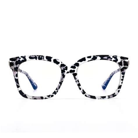 Bella Xs Square Prescription Glasses Clear Leopard Diff Eyewear