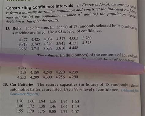 Constructing Confidence Intervals Assume The Sample Chegg