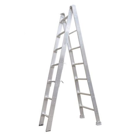 Escalera De Aluminio Tijera Doble Acceso Autosustentable 105 Kg Scala
