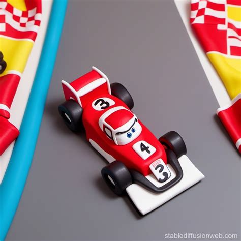 Sports Car Racing With Flag Rally Stable Diffusion Online