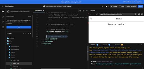 Bug Vue Ion Accordion Isnt Displaying When Used With Vue Vite