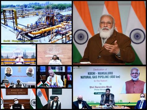 Pm Dedicates Kochi Mangaluru Natural Gas Pipeline To The Nation