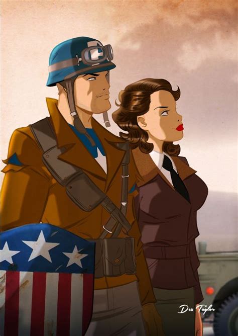 Captain America And Peggy Carter By Des Taylor Captain America Images