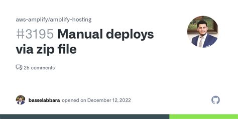 Manual Deploys Via Zip File · Issue 3195 · Aws Amplifyamplify Hosting