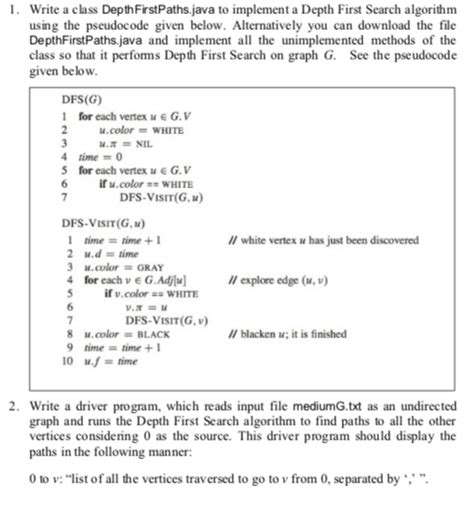 solved 1 write a class depthfirstpaths java to implement a