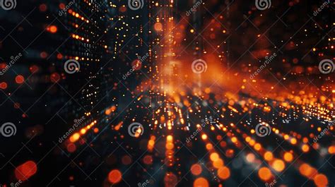 Abstract Picture Of Colorful Particle With Sparkle Electric Style