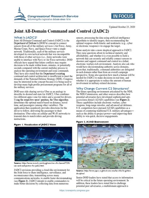 Joint All Domain Command And Control Oct 23 2020 Pdf Congressional Research Service United
