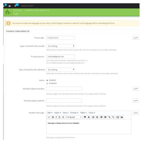 Powerful Form Generator PrestaShop Addons