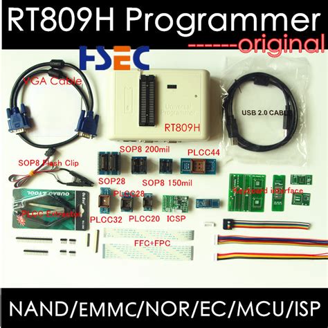 newest universal rt809h usb programmer sop8 flash adapter emmc nand nor