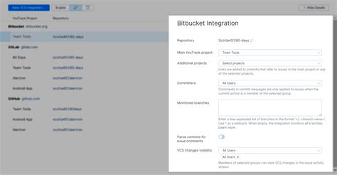 Bitbucket Integration Youtrack Server