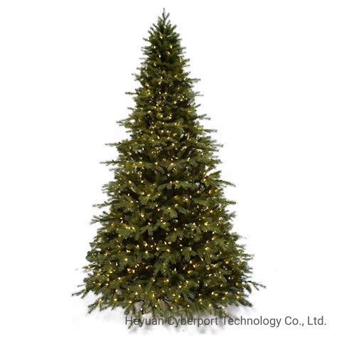 Christmas Tree 7 5ft Artificial Pre Lit Fat Hinged Tree Christmas