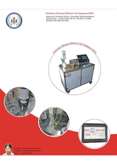 Particulate Filtration Efficiency Pfe Test Equipment Pdf