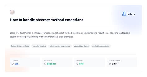 How To Handle Abstract Method Exceptions Labex