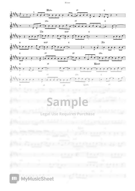Naruto Shippuuden Diver In Eb Sheets By NICO Touches The Walls
