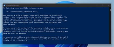 powershell while loop explained