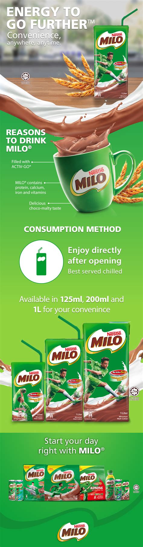 MILO ACTIV GO RTD Ml Bonus Pack X Cluster Carton