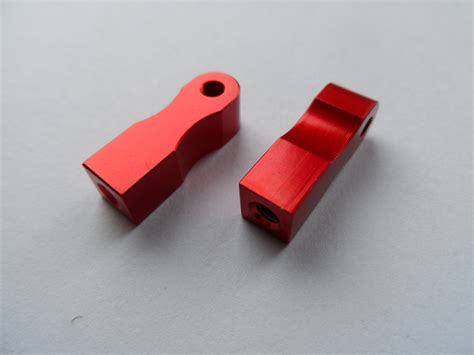 Tamiya TT01E Parts Accessories New Anodised Aluminium Servo Posts Stays 19mm High Pair