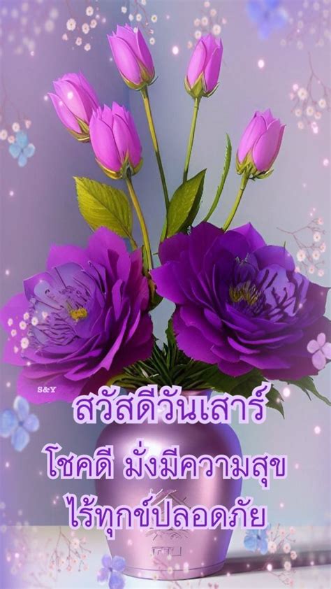 ปักพินโดย นวพร ใน วันเสาร์ สวัสดีตอนเช้า ดอกไม้สีม่วง ดอกกุหลาบสวยๆ