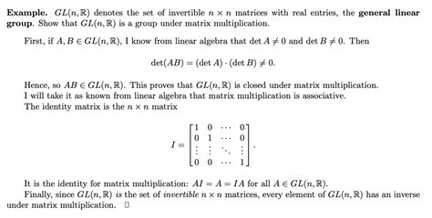 Solved Example Gl N R Denotes The Set Of Invertible N X N