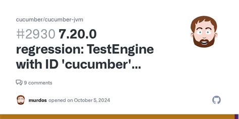 7200 Regression Testengine With Id Cucumber Failed To Discover