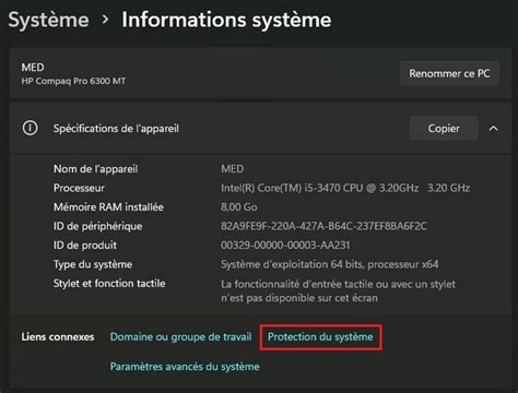 Comment activer la protection du système dans Windows