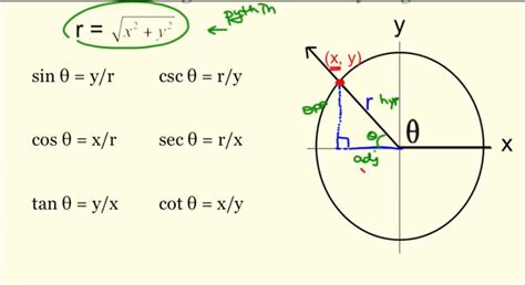 unit circle with cotangent