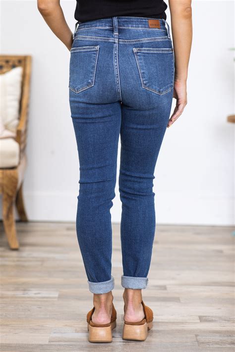 Judy Blue High Rise Button Fly Skinny Jeans · Filly Flair