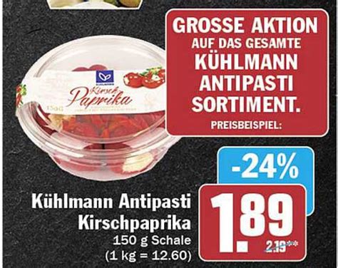 Kühlmann Antipasti Kirschpaprika Angebot bei Hit