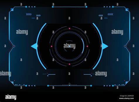 Abstract Circle Connection Futuristic With Flare Light On Grid Backgroundfuture Conceptvector