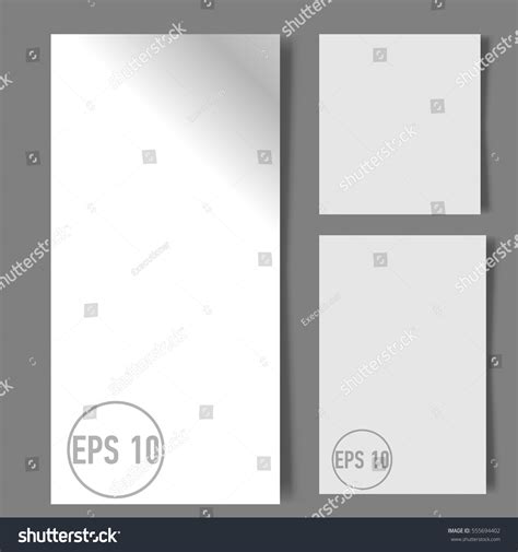 Blank Vertical Flyers Isolated On White เวกเตอร์สต็อก ปลอดค่า