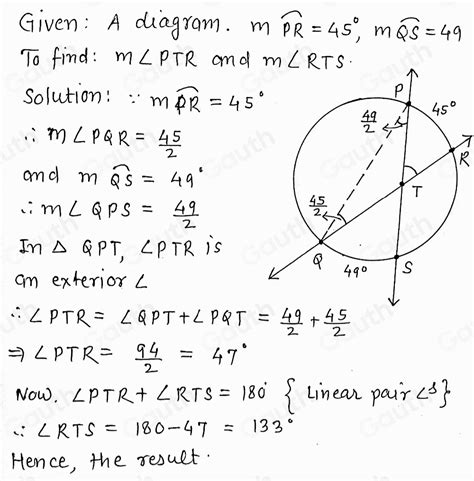 Solved If Mwidehat Pr And Mwidehat Qs What Is M Ptr M Rts