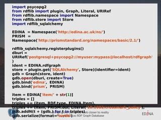 Bringing The Semantic Web Closer To Reality PostgreSQL As RDF Graph