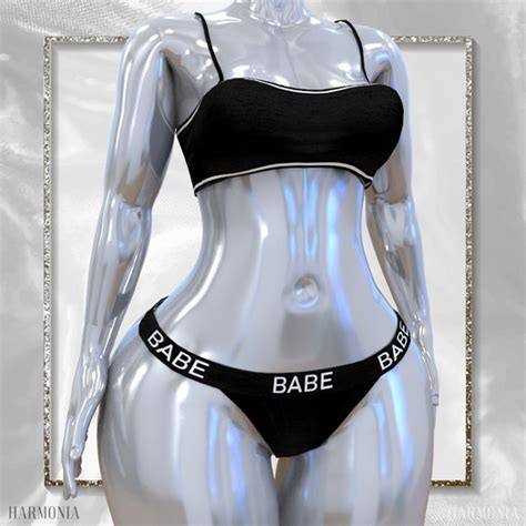 Second Life Marketplace Black Outfit Maitreya