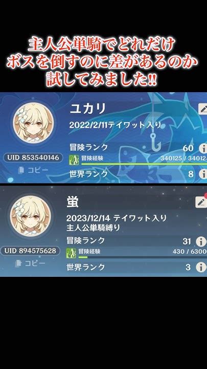 【原神】冒険者ランク31と冒険者ランク60との差は何だ？！ 原神インパクト 原神 Youtube