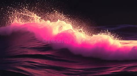 Dramatic Ocean Waves Crashing Under A Stormy Sky 1 Stock Video