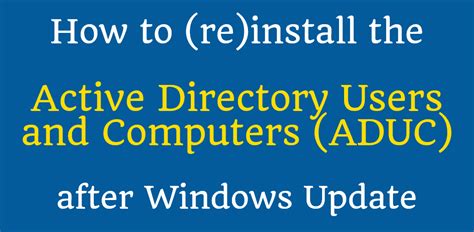How To Install And Configure Active Directory In Windows