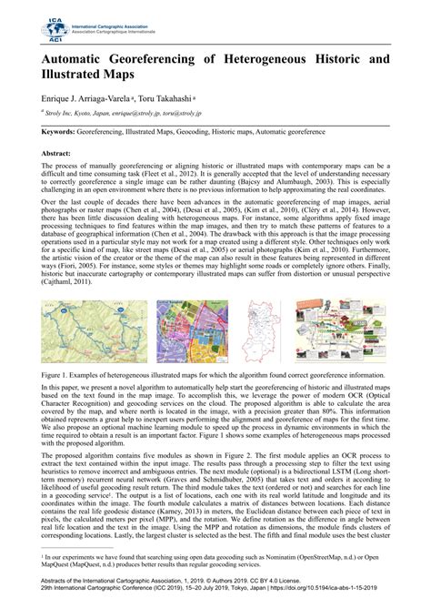 Pdf Automatic Georeferencing Of Heterogeneous Historic And