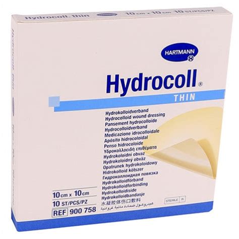 Hydrocoll Thin 10x10cm Dressing 10 Cura Pharm