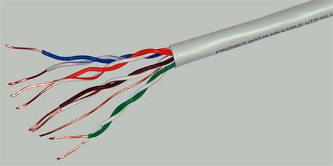 Кабель UTP-4 6E (1/0.57 CCA) неэкранированная витая пара 4 пары 6E ...