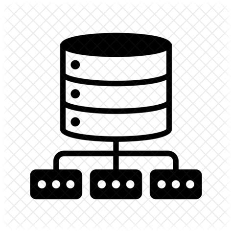 Database Architecture Icon - Download in Glyph Style